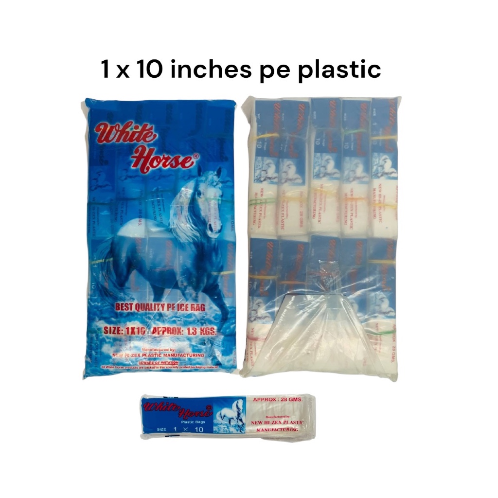 White Horse 1x10 inches PE Plastic ( 1 small pack ) | Shopee Philippines