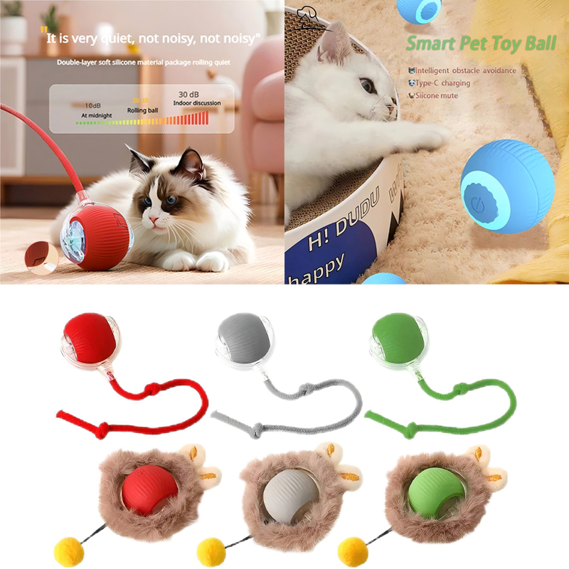 Smart Cat Rotating Ball Automatic Charging Electric Cat Ball ...