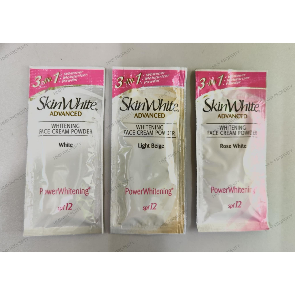 SKINWHITE 3-1 FACIAL CREAM POWDER POWER WHITENING SPF 12 MOISTURIZER ...