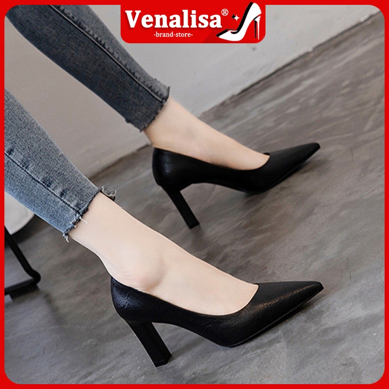 Venalisa Korean High Heels Office Style Comfortable Casual Korean ...