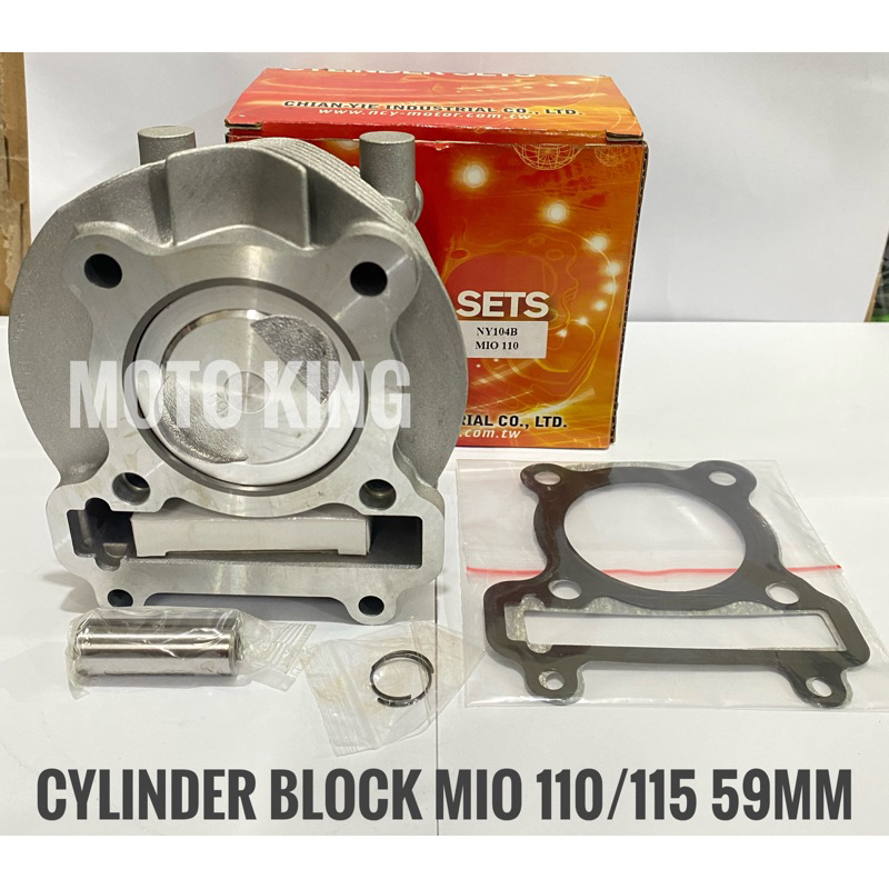 NCY CYLINDER BLOCK STEEL MIO 110/115 59MM (NY104B) | Shopee Philippines