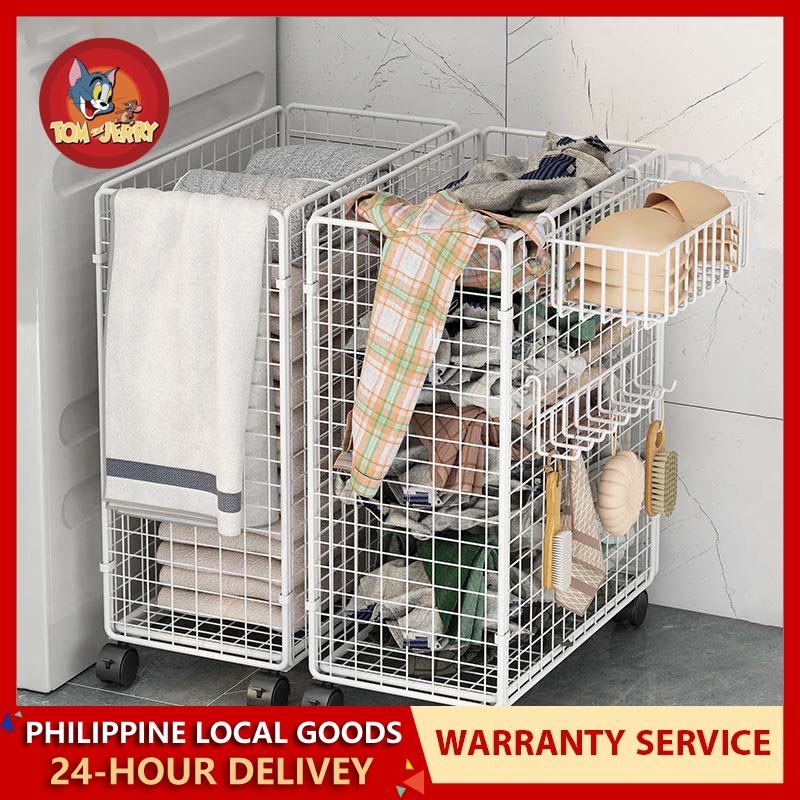 Large Laundry Basket With Wheels Foldable Laundry Hamper Dirty Clothes ...