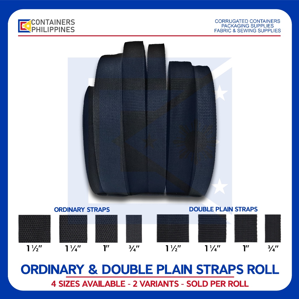 CONTAINERS.PH (Sold per Roll) Ordinary and Double Plain Bag Strap ...