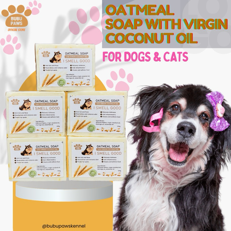 Bubu Paws Oatmeal Soap -Anti Tick & Fleas |Odor Neutralizer|Treats Hot ...