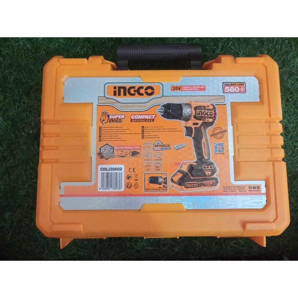 INGCO COMPACT BRUSHLESS CORDLESS DRILL | CDLI20602 | BINAN | ING ...