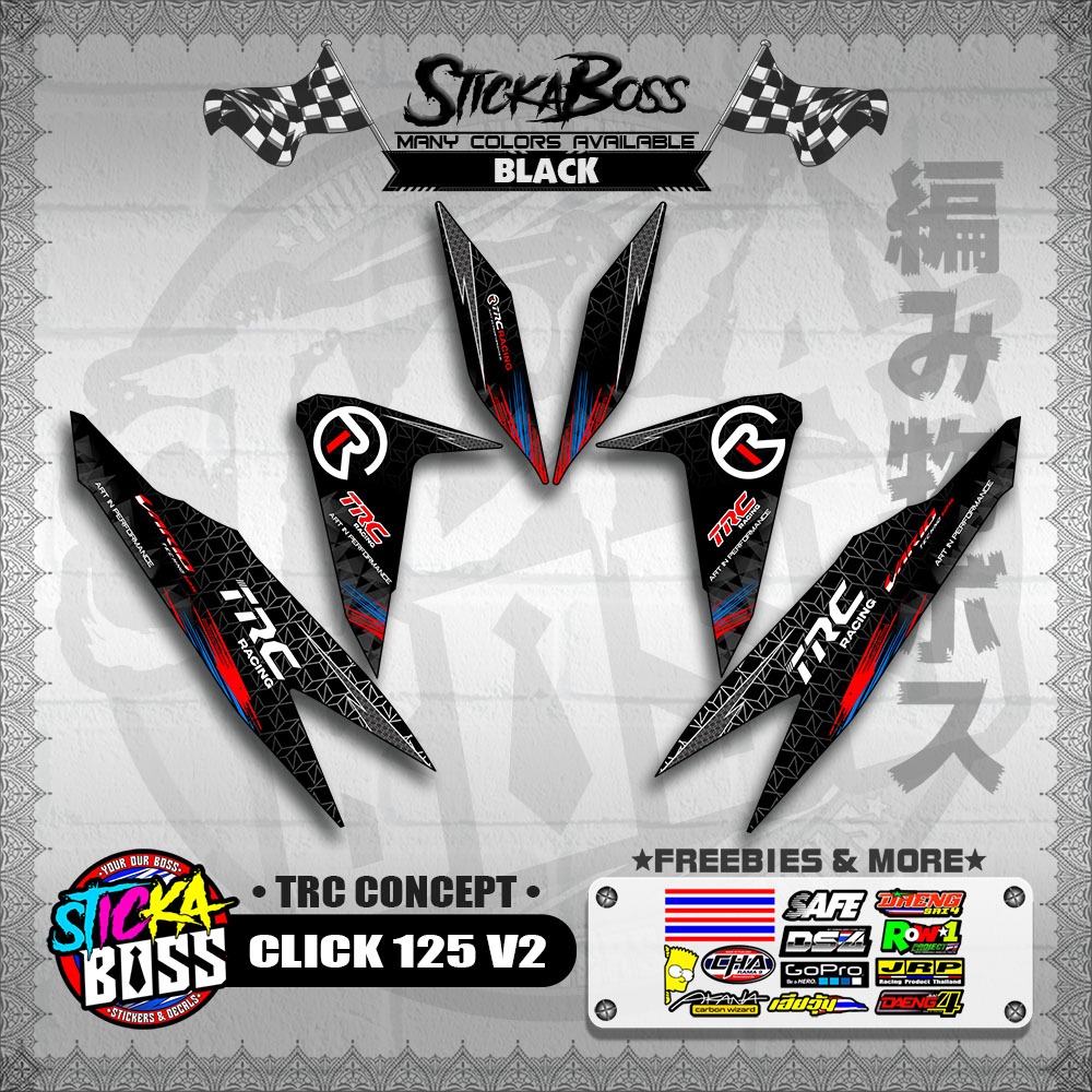CLICK 125 V2 DECALS ( TRC CONCEPT )【WITH FREEBIES】 | Shopee Philippines