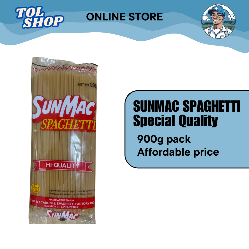 SunMac Spaghetti Premium Filipino Pasta Noodles 900 grams pack ...