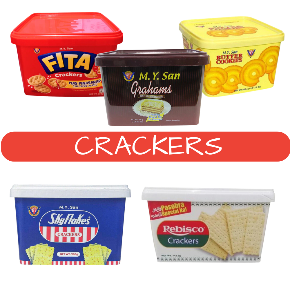 M.Y. SAN Fita, Graham, SkyFlakes, Butter & Rebisco - Assorted Biscuits ...
