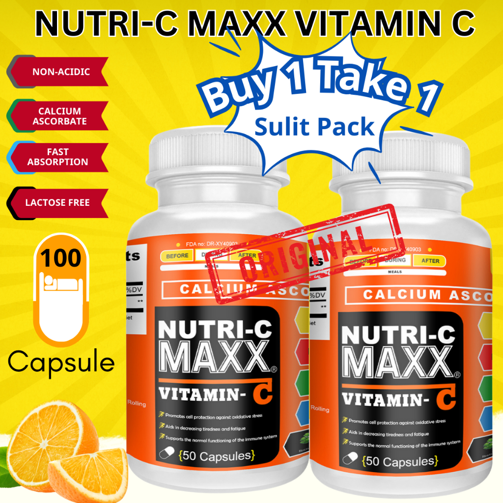 NUTRI-C MAXX Vitamin C Vitamin C Total Non Acidic Calcium Ascorbate ...
