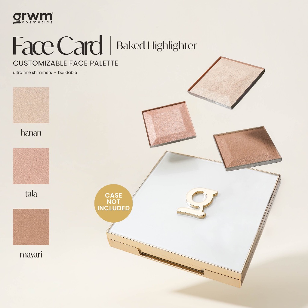 GRWM Cosmetics Face Card Baked Highlighter [CASE NOT INCLUDED] | Shopee ...
