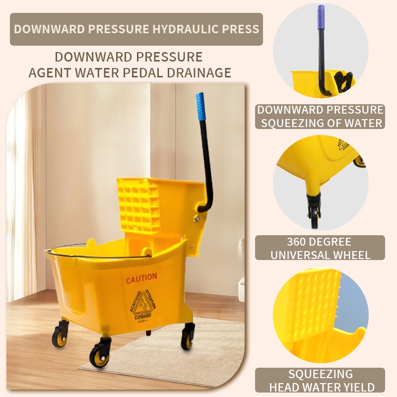Thick hands-free commercial heavy-duty mop bucket 36l hotel specific ...