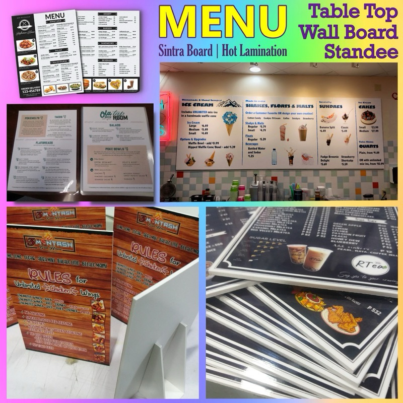 MENU BOARD | CUSTOMIZED MENU BOARD | Shopee Philippines