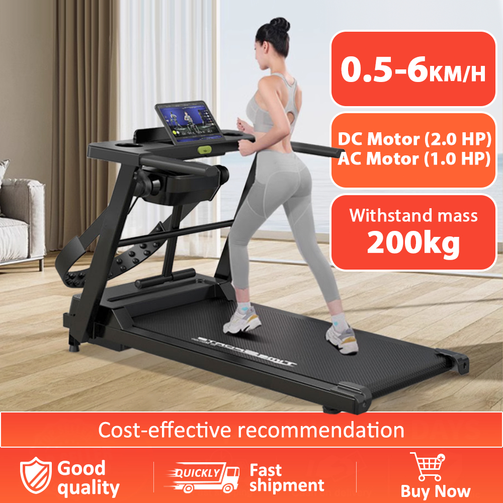Treadmill Multifunctional luxury treadmill with Armrests Silent Digital ...