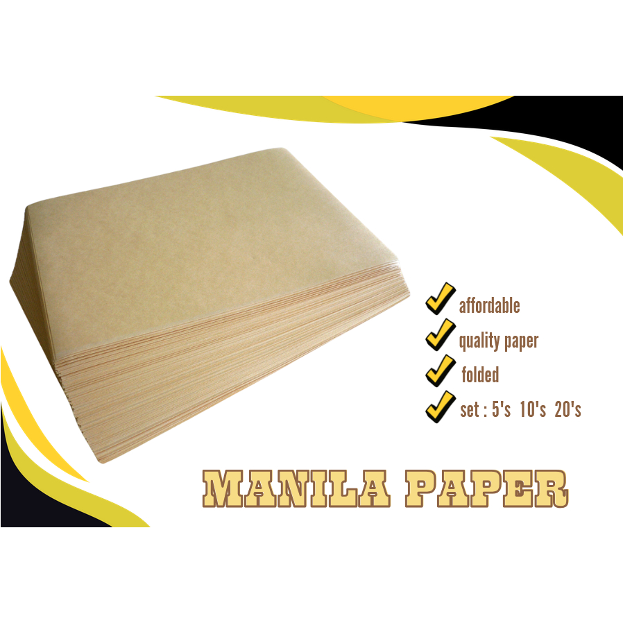 MANILA PAPER sold per 5 piece 10 pieces and 20 pieces | Shopee Philippines