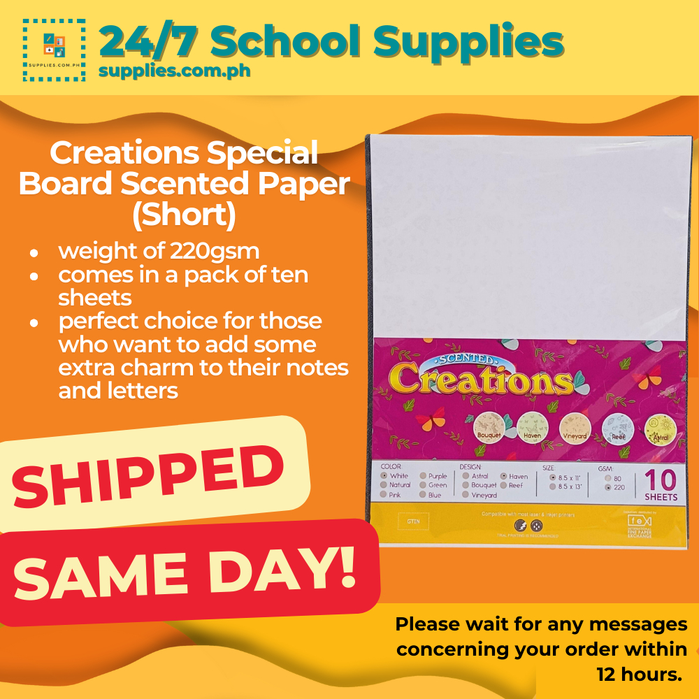 Creations Special Board Scented Paper - Short 220Gsm 10S - White ...