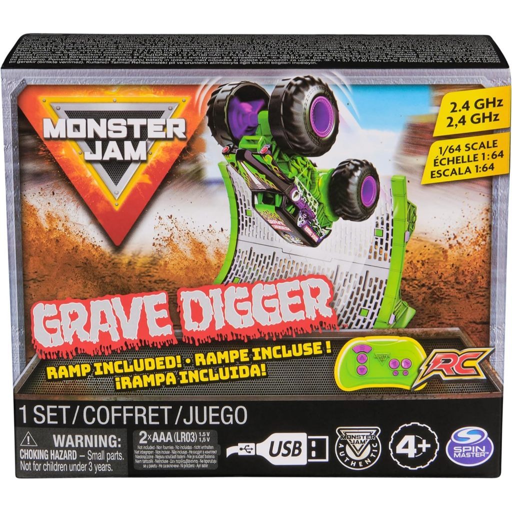 Monster Jam Official Grave Digger Remote Control Monster Truck with ...