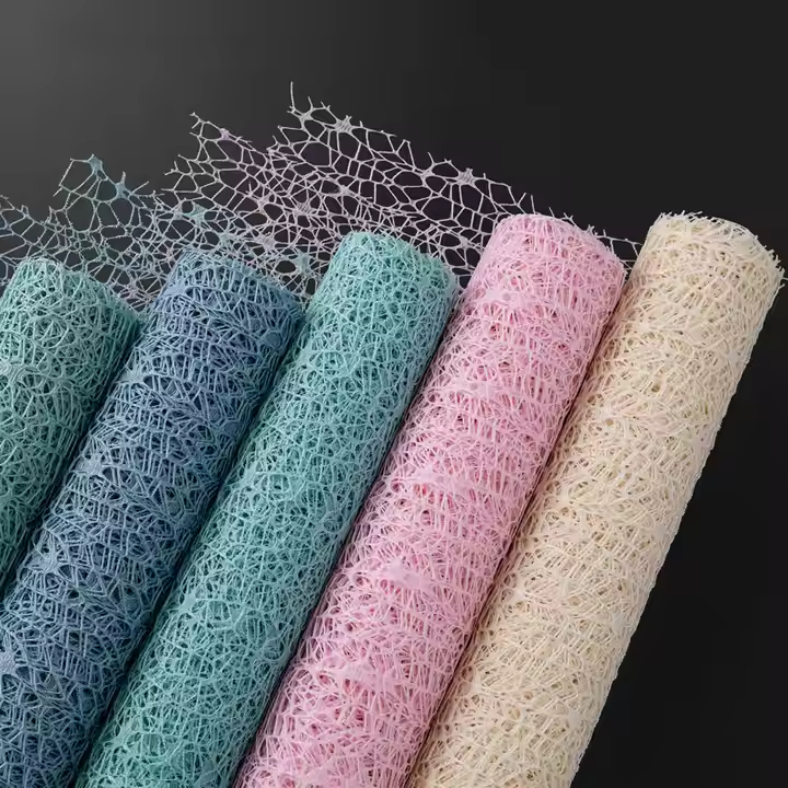 Jacquard Net Bouquet Wrapping Paper Korean Style Flower Wrapping Roll ...