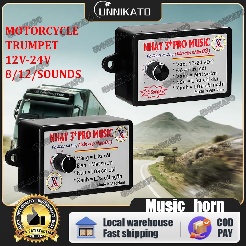 12V/24V Universal Nhay 3 Pro Music Rapid Horn Relay For Truck Car ...