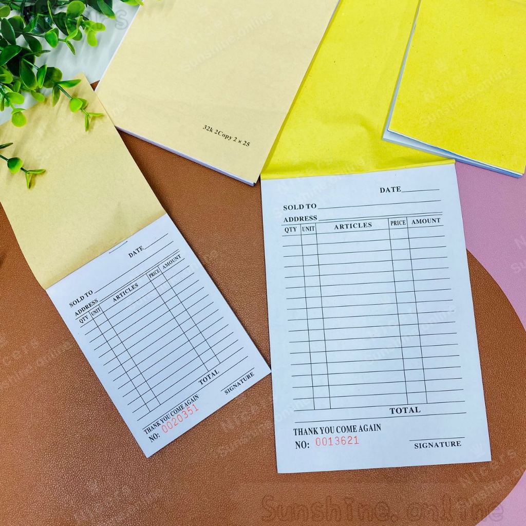 Order Slip *2 copy & *3 copy Receipt Carbonized Paper Business receipt ...