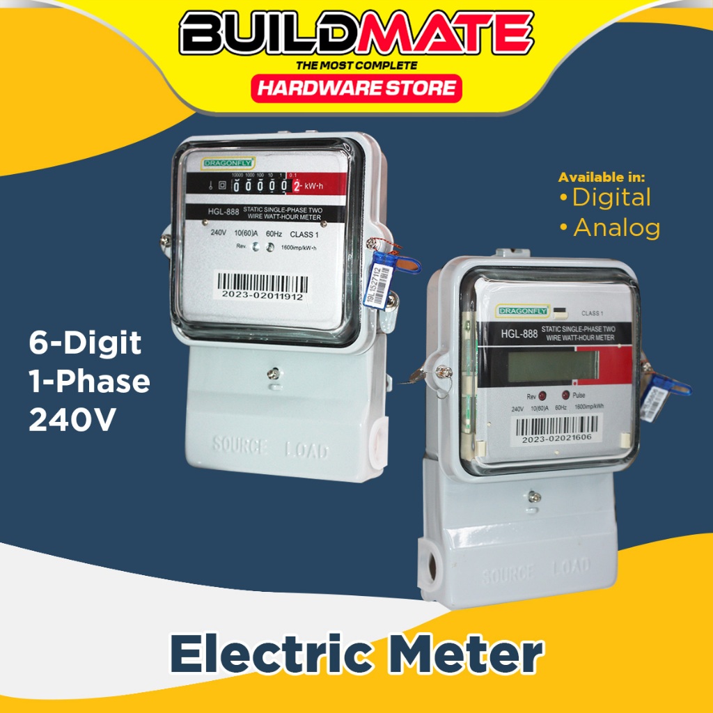 BUILDMATE Dragonfly 8" Inch Electric Meter KWH Submeter DIGITAL ...