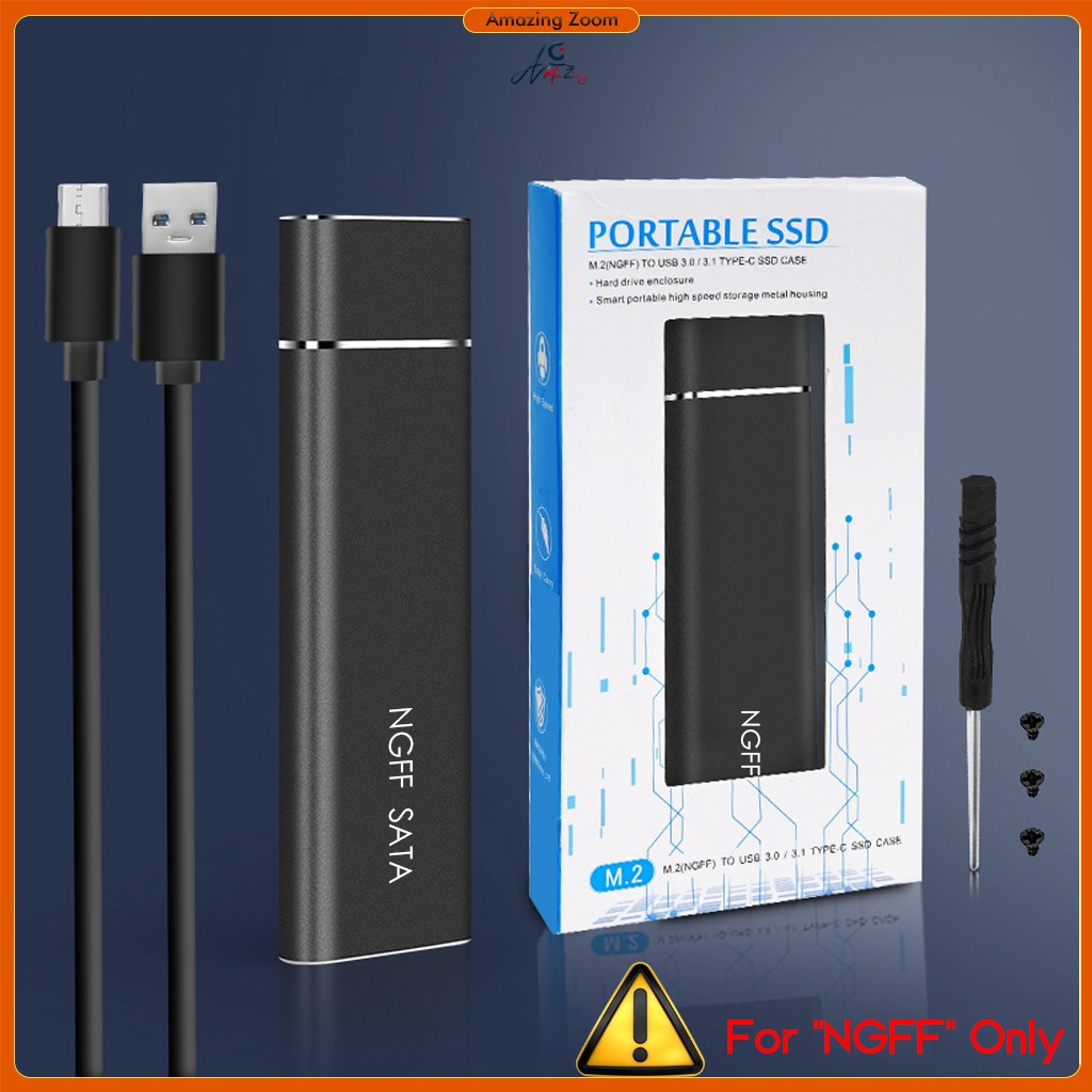 USB 3.1 to M.2 NGFF SATA SSD Hard Disk Box Adapter Card HDD Enclosure ...