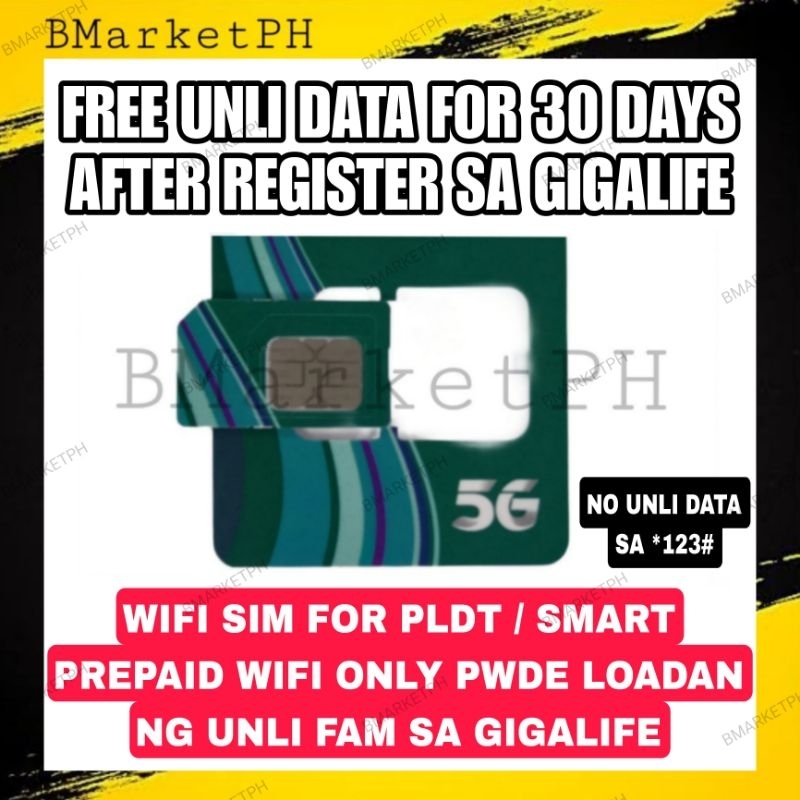 PLDT Home Prepaid Wifi Sim FREE UNLI DATA 30 DAYS ( Fast Delivery ) | Shopee Philippines