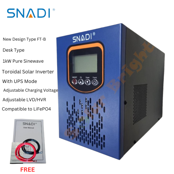SNADI Pure Sine Wave Toroidal Inverter 12V 1kW Adjustable LVD/HVR ...
