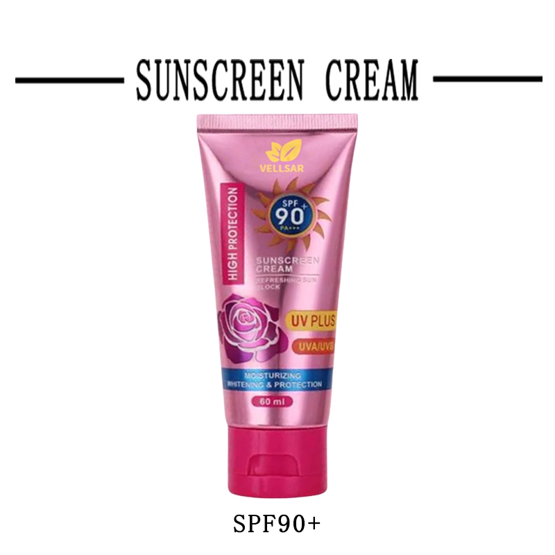 Sunscreen Cream SPF 90 High Protection UV And Facial Body Skincare Moisturize 60ml Lotion ...
