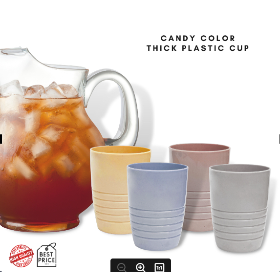 DW#717 Candy Color Thick Plastic Cup / Baso High Quality | Shopee ...