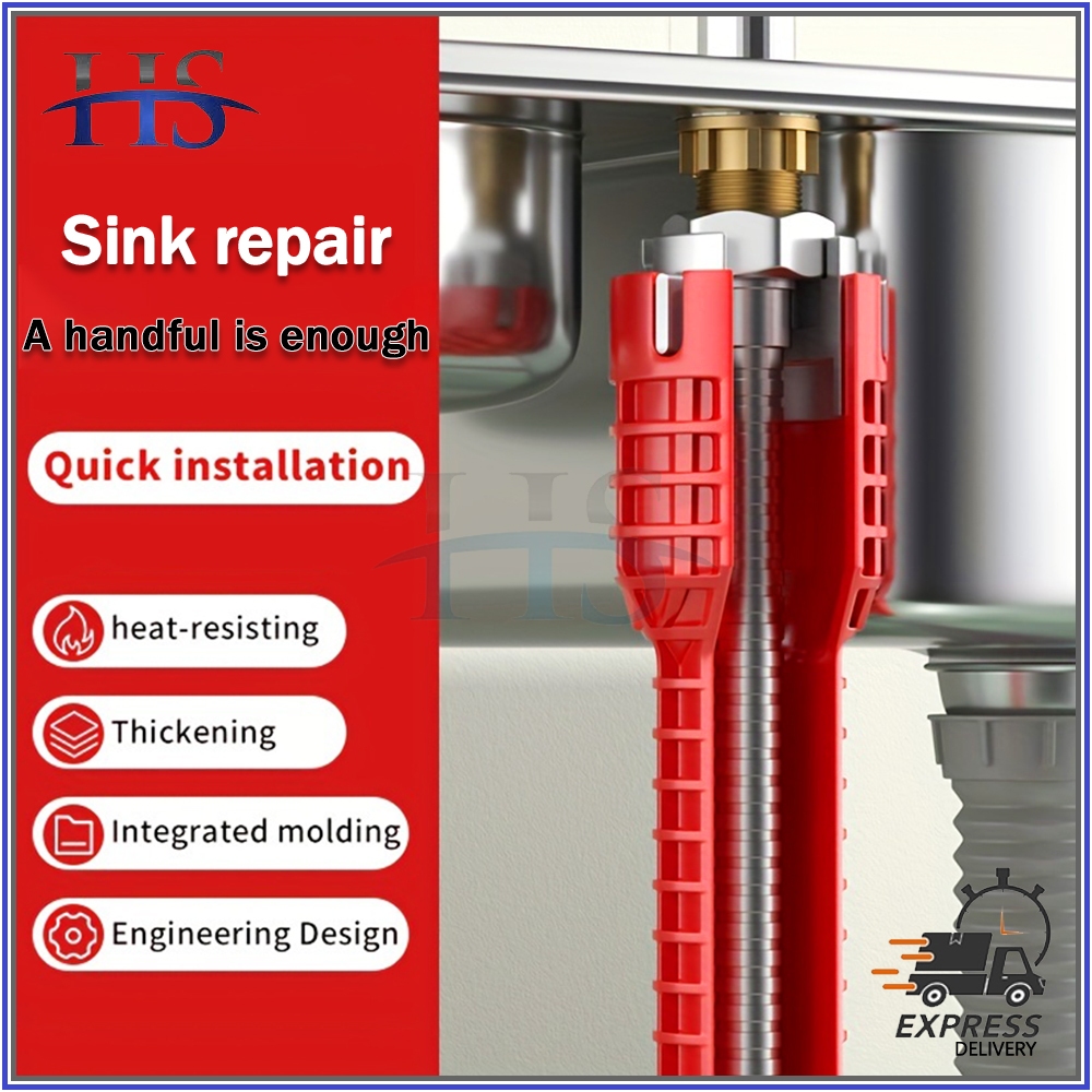 Multifunctional 8 in 1 Sink wrench/water pipe wrench/sink installation ...