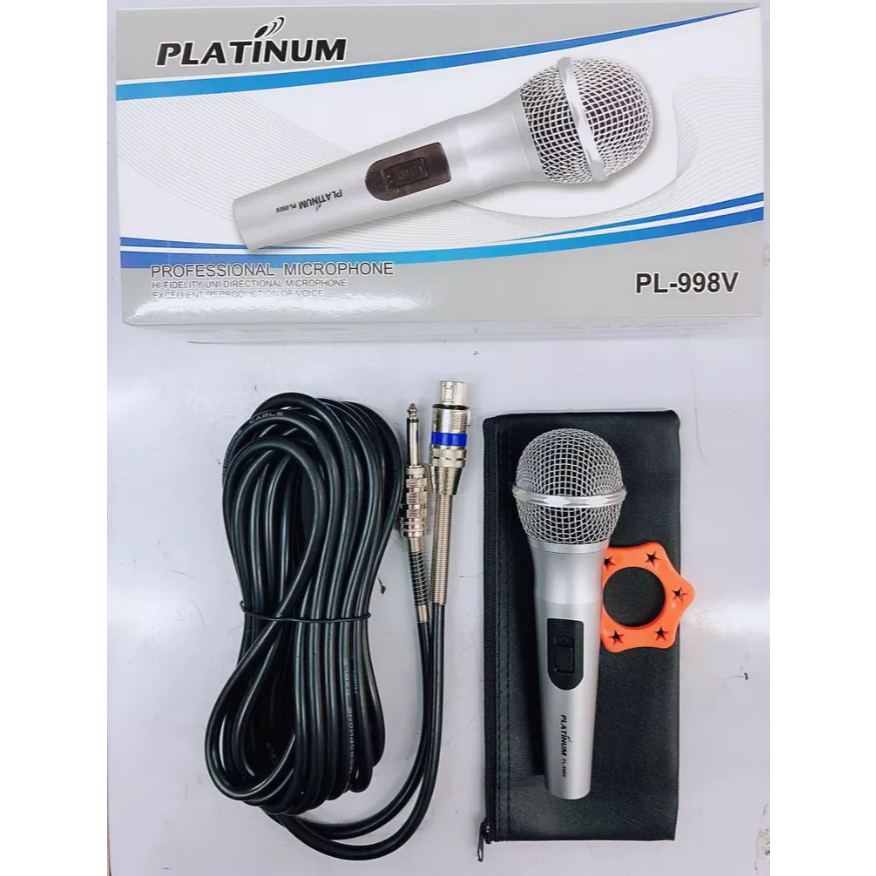 PLATINUM PL-998V PROFESSIONAL DYNAMIC VOCAL MICROPHONE WITH MIC FOAM ...