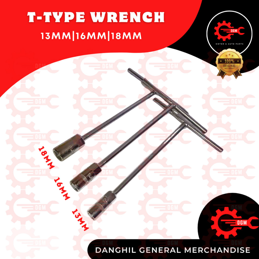 T-Wrench Auto Maintenance Tool - Extended Hexagonal T-socket Wrench 13 ...