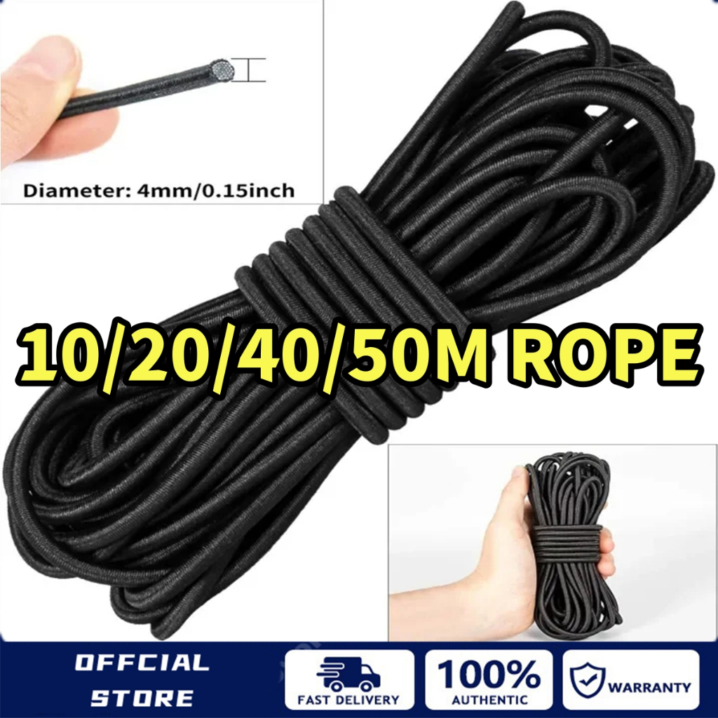 10/20/40/50M Black nylon rope Diameter 5/8/10MM Strong Windproof ...