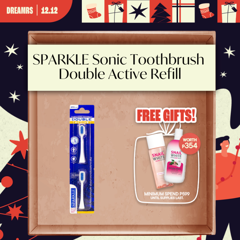 SPARKLE Sonic Toothbrush Double Active Refill (DREAMRS) | Shopee ...