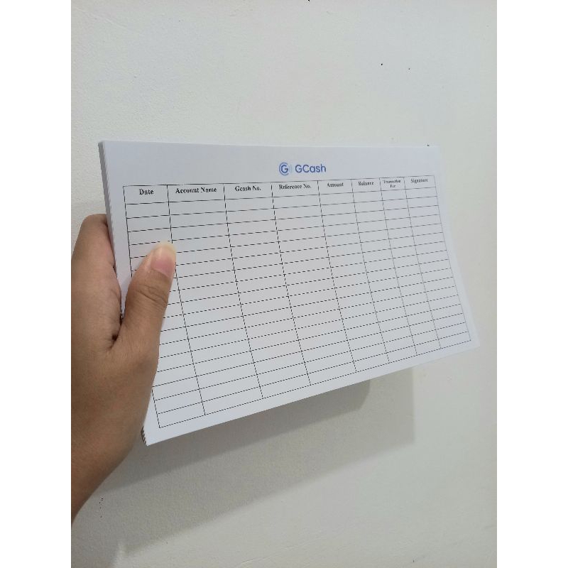 gcash logbook. 1pad half shortbond. 50sheets | Shopee Philippines
