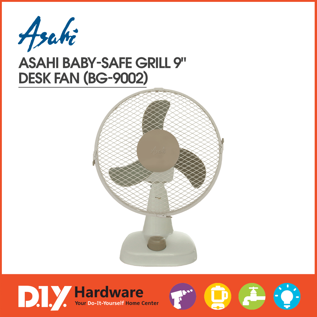 ASAHI by DIY Hardware Baby-Safe Grill 9" Desk Fan BG-9002 | Shopee ...
