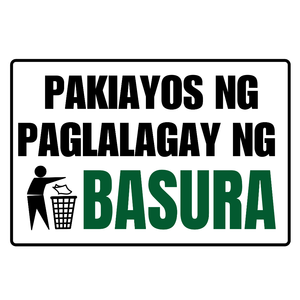Waste Management Sign!! laminate/PVC | Shopee Philippines