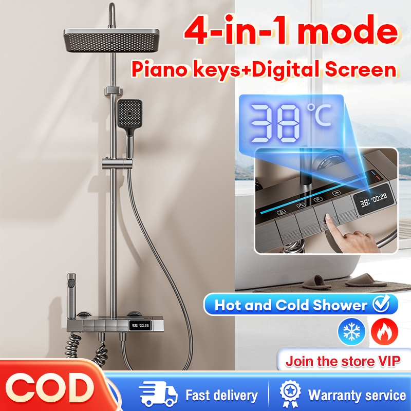 Shower Set With Faucet And Bidet 4-in-1Hot And Cold Shower Digital ...