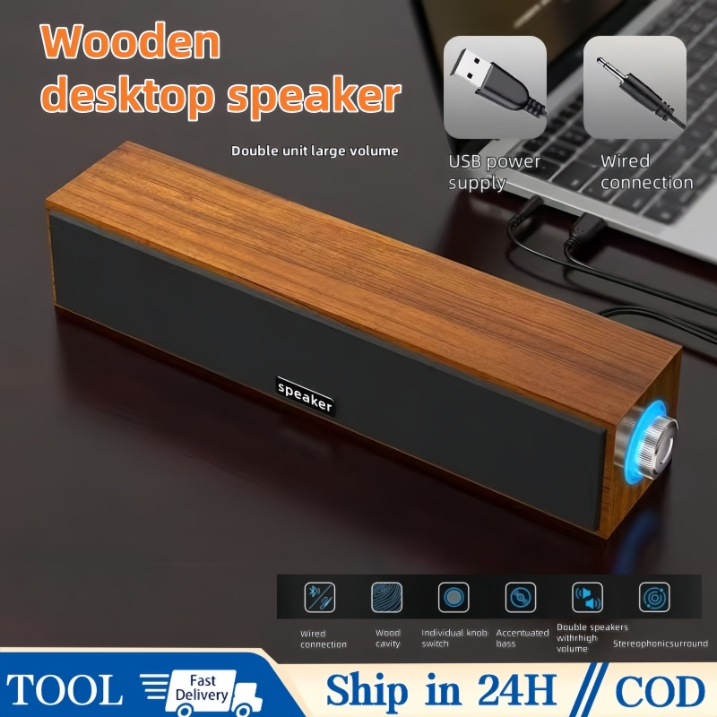 Speaker wired Subwoofer Portable Vehicle-mounted desktop Pc Sound With ...