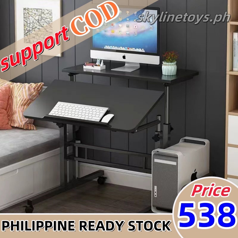 COD Adjustable Computer Desk Standing Office Desk With Wheel Foldable ...