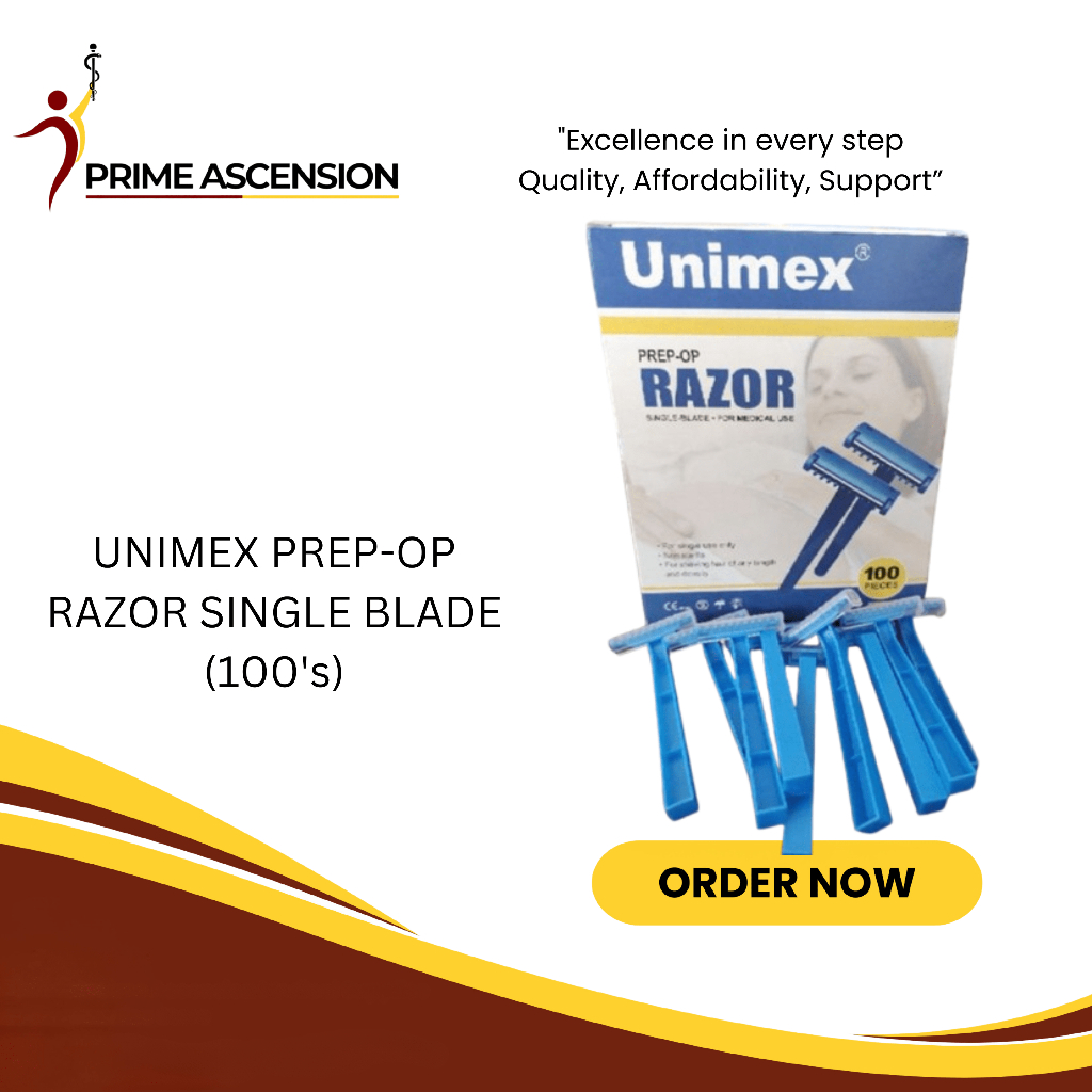 UNIMEX PREP-OP RAZOR SINGLE BLADE (100's) | Shopee Philippines