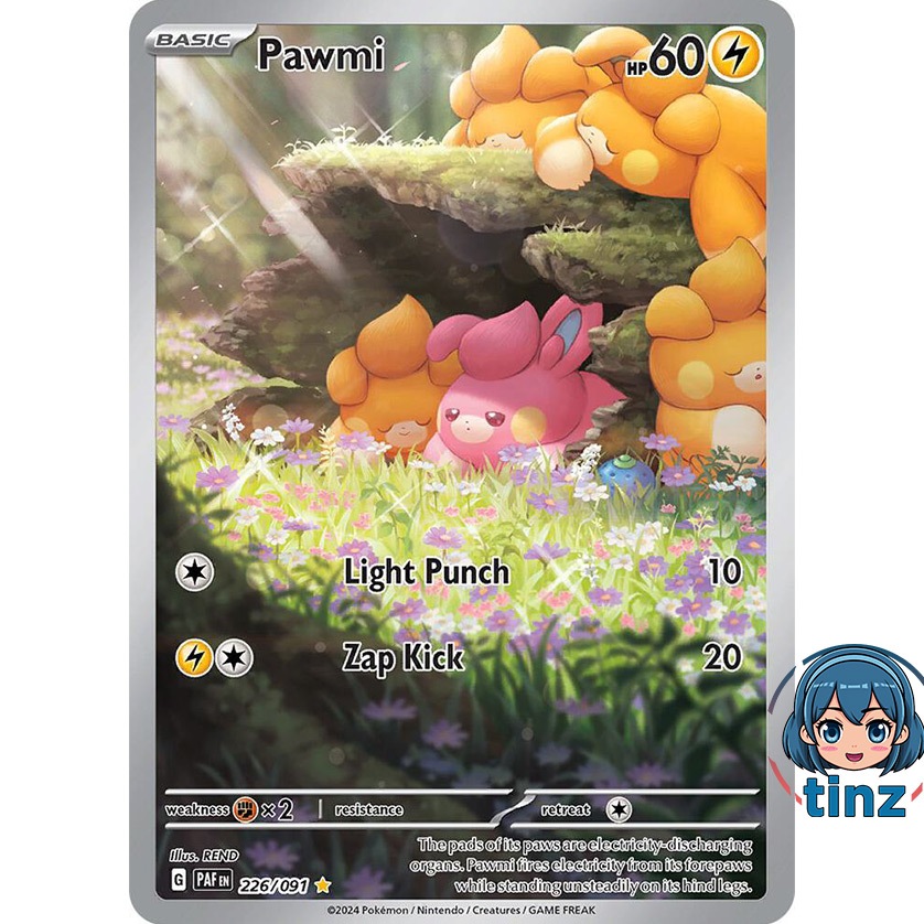 Pawmi - 226/091 - Illustration Rare SV: Pokémon Paldean Fates (PAF ...