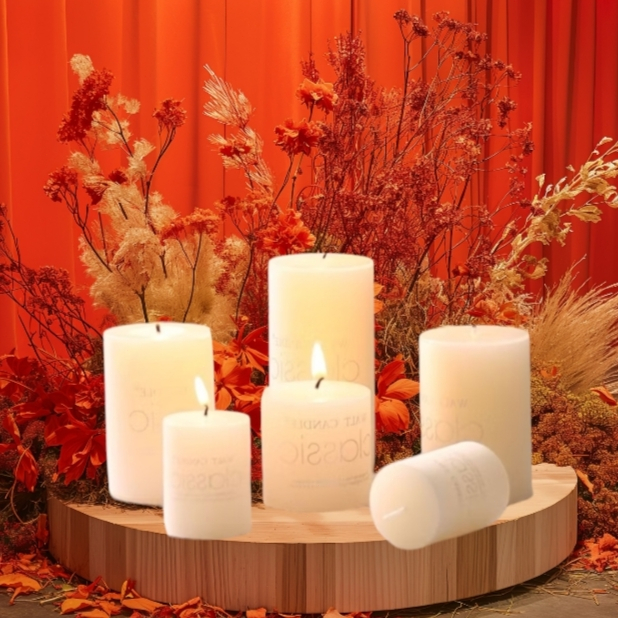 90G/130G Colorful cylinder candles smokeless candles Birthday wedding Chapel Hotel decorative ...