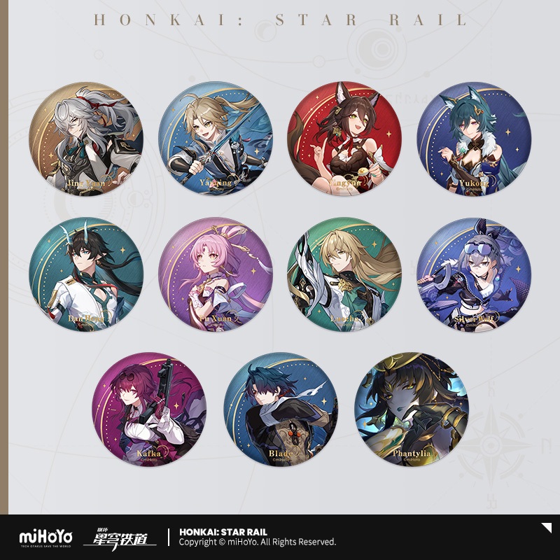 Official miHoYo Honkai: Star Rail Interstellar Travel Series Badge Pins ...