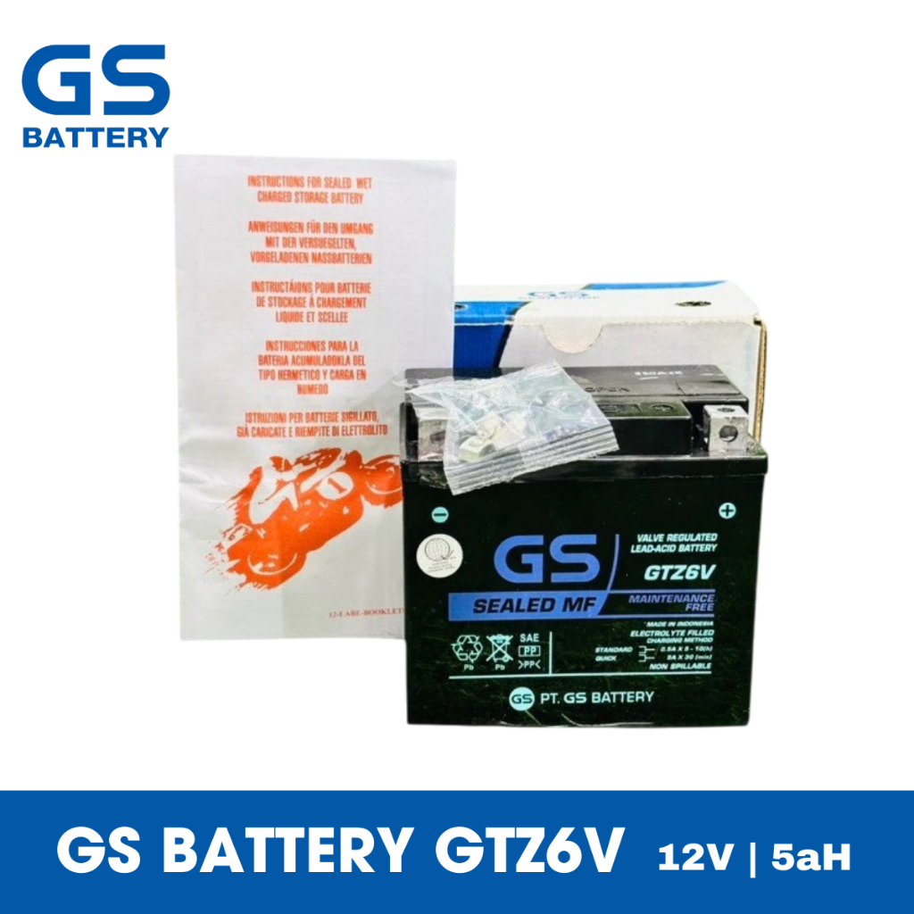 GS Motorcycle Battery GTZ6V | GTZ7S Maintenance Free Battery | Shopee ...