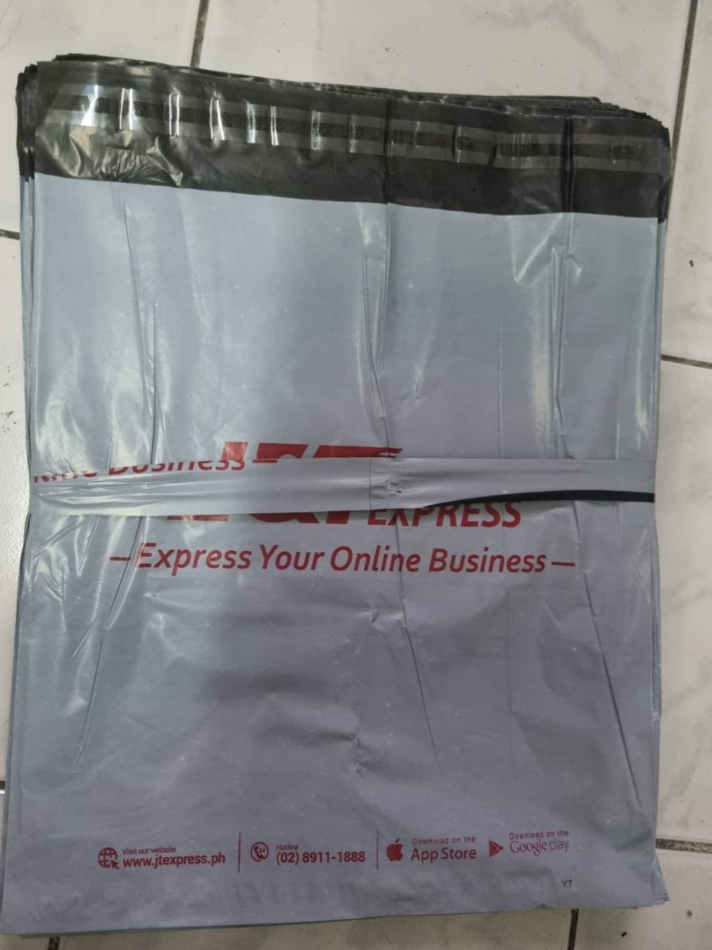 100pcs J&T JNT Pouch Print Grey Gray Adhesive Pouch/Mailing Parcel ...