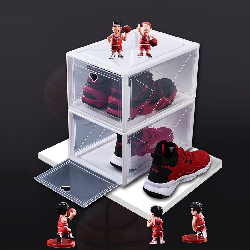 Large size shoes rack Hard Plastic Shoe Box Colorfu Foldable Drawer ...