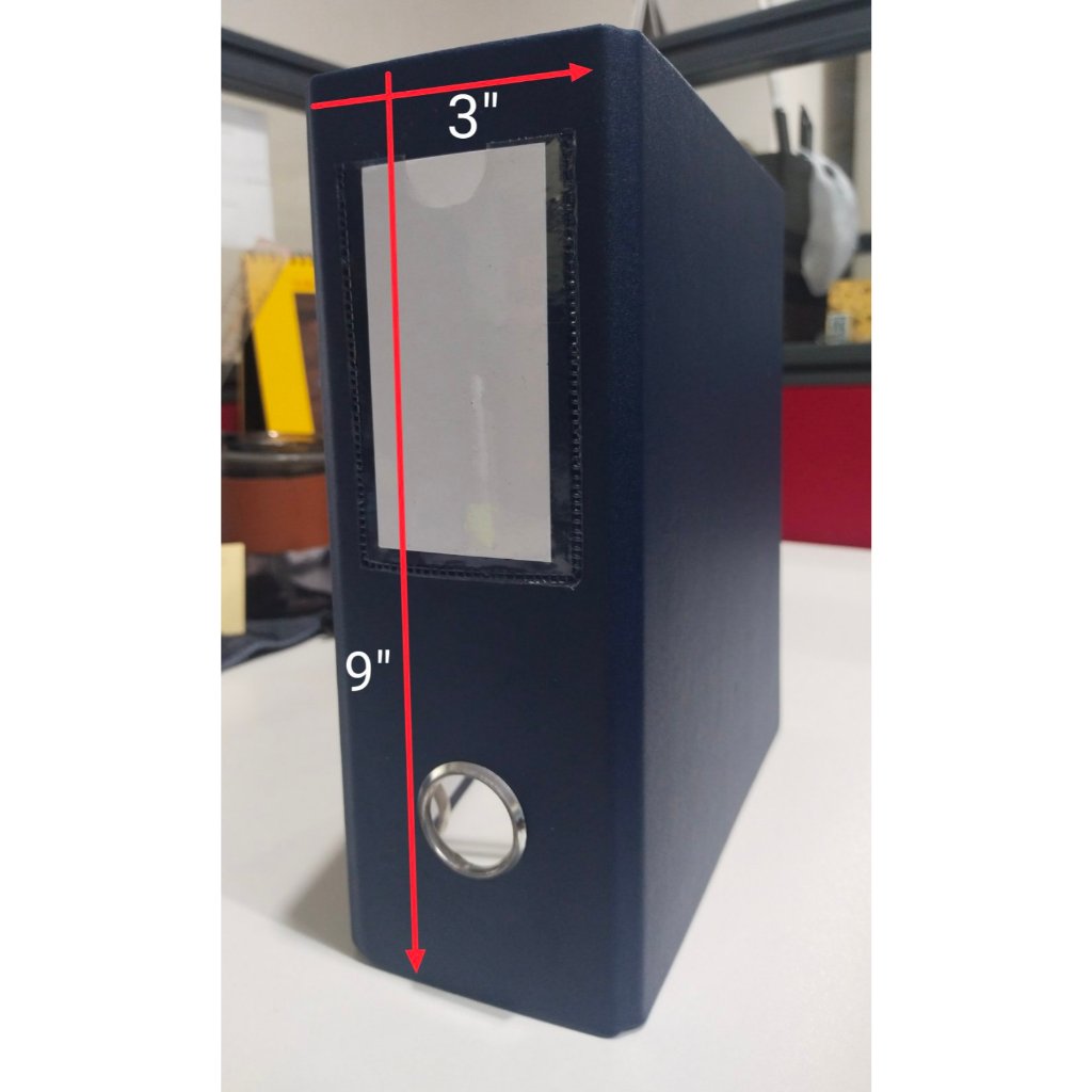 Arch File Folder Lever 3" thickness 8"x9"x3" Navy Blue | Shopee Philippines