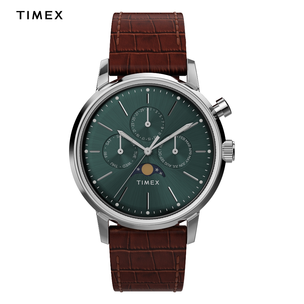 Timex Marlin Brown Leather Analog Quartz Watch For Men TW2W51000 ...