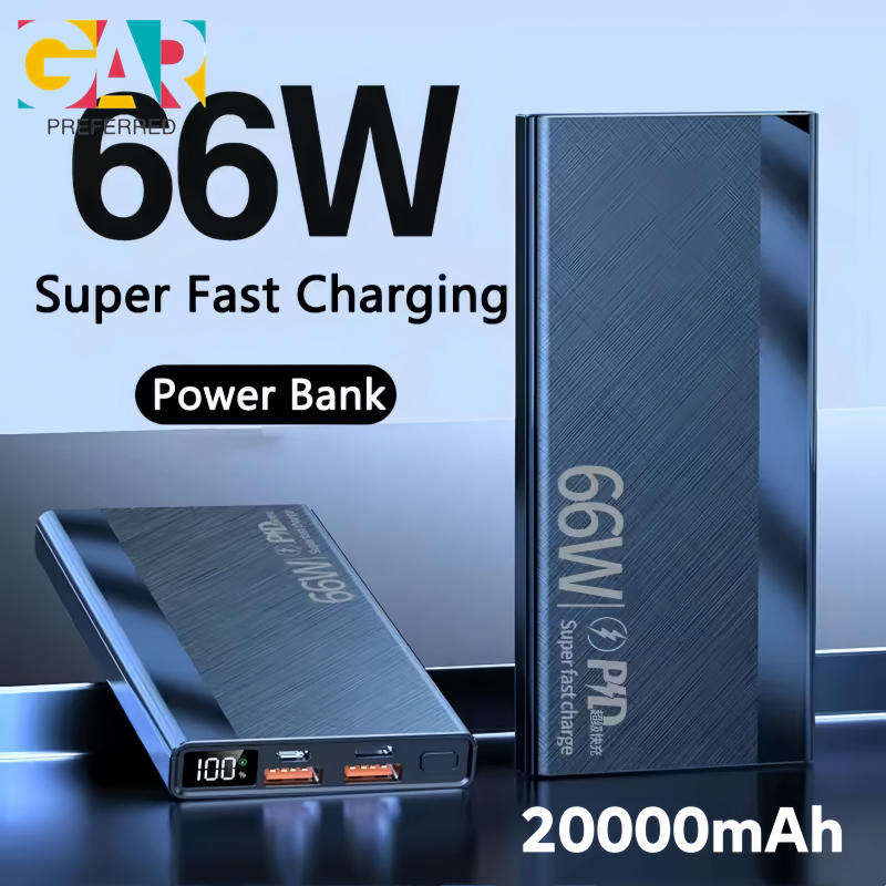 20000mAh Power Bank original Large Capacity 66W fast charging USB 3 ...